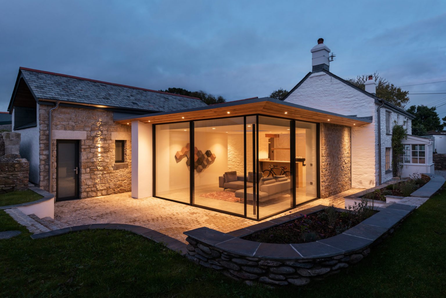 Roseland Cottage - Stone Cottage Glass Extension | VESP Architects