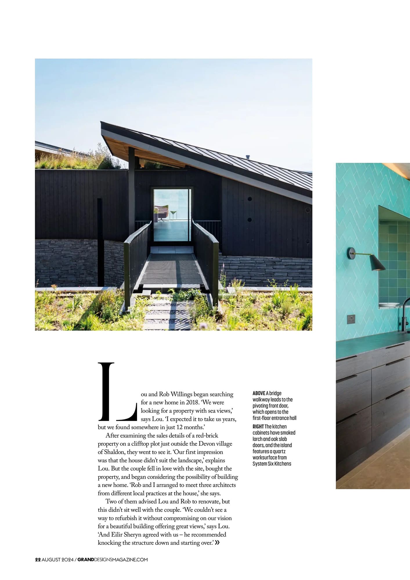 Grand Designs Magazine feature VESP architects' new house on the Devon ...