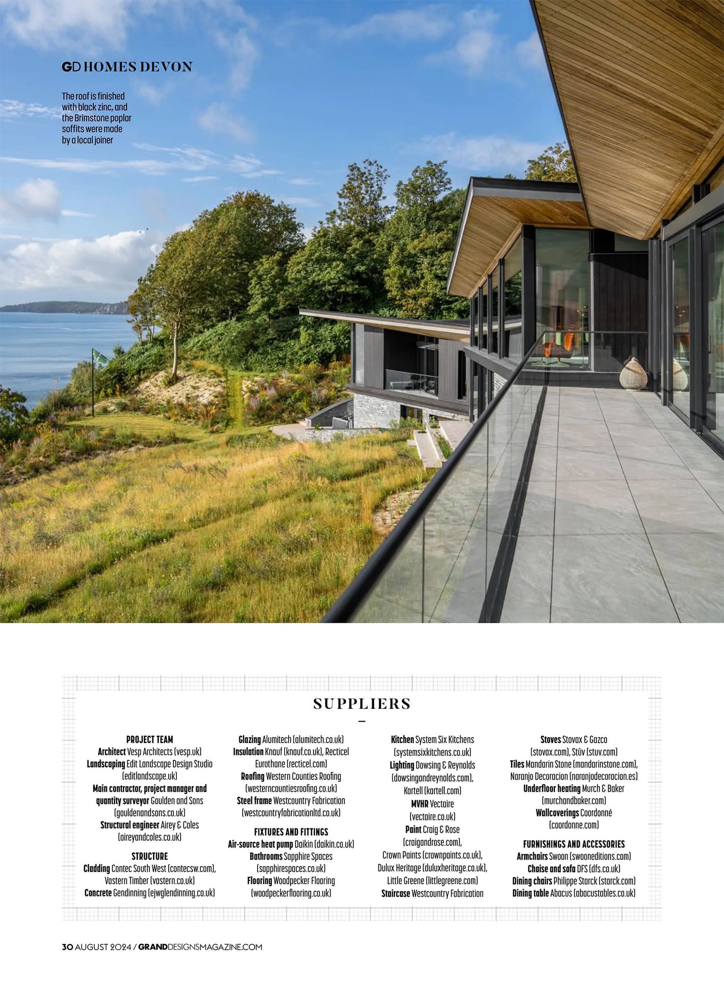 Grand Designs Magazine feature VESP architects' new house on the Devon ...